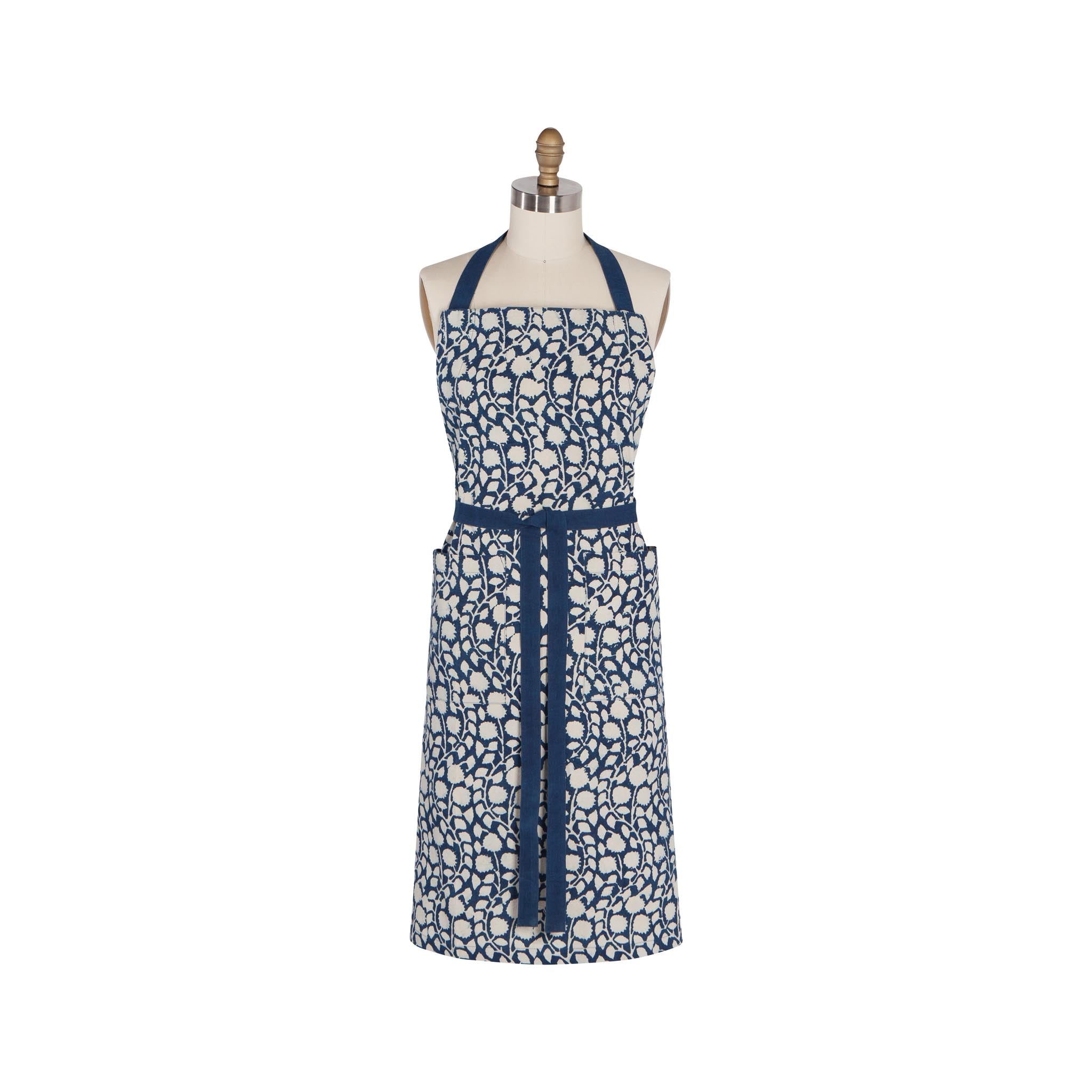 Vinebloom Block Print Apron– Greentail Table