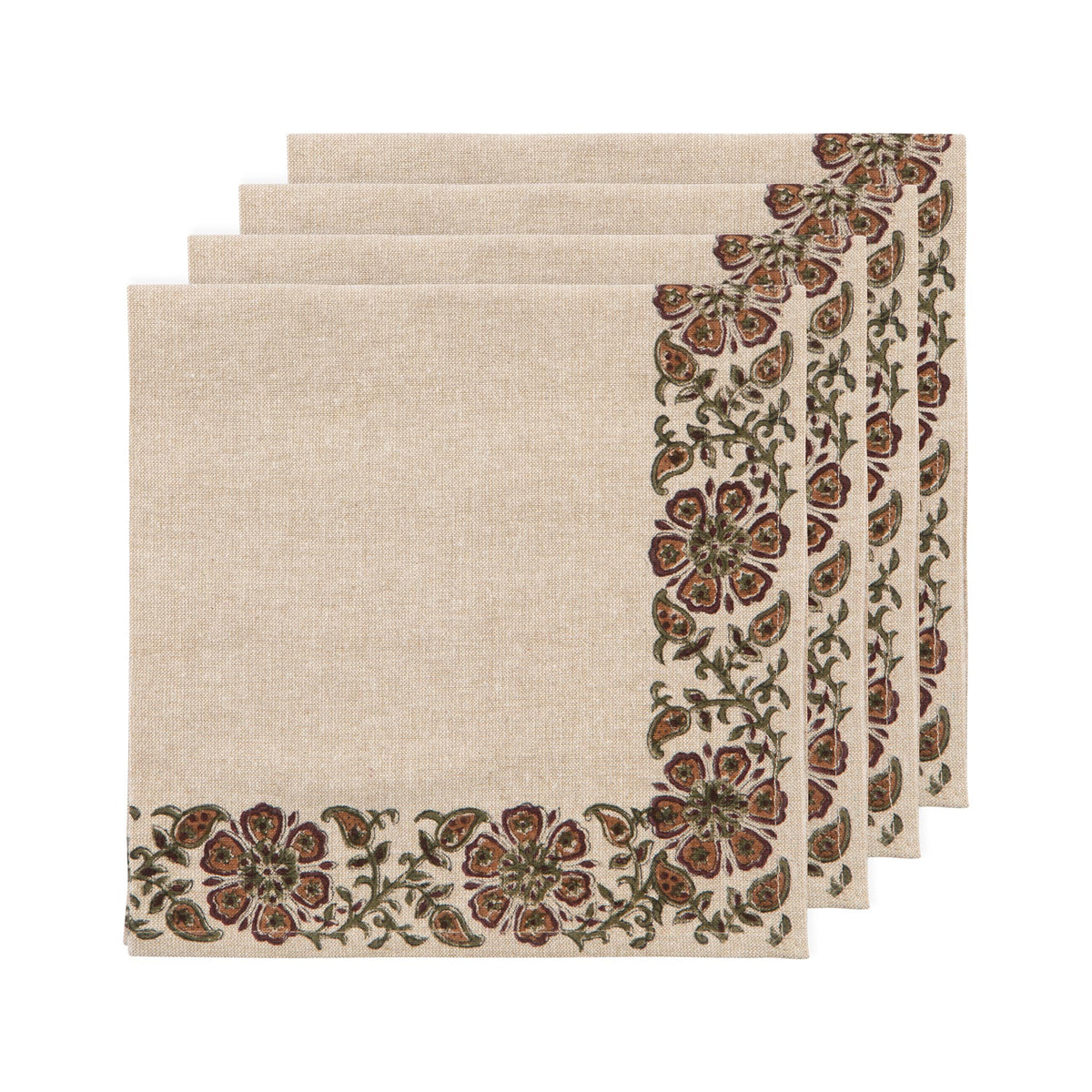 Elysian Block Print Napkin Set of 4– Greentail Table