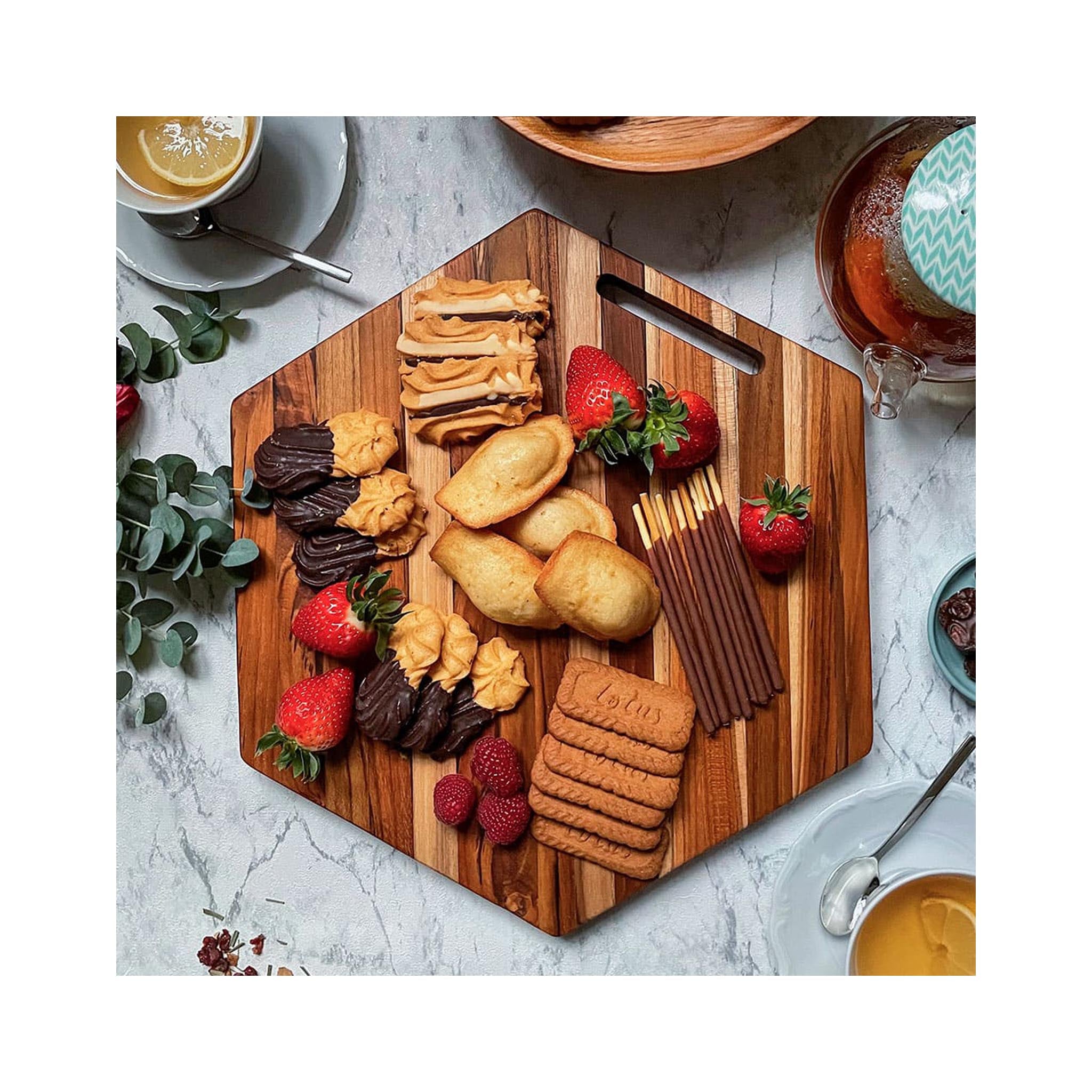Teakhaus Hexagonal Cutting/Serving Board– Greentail Table