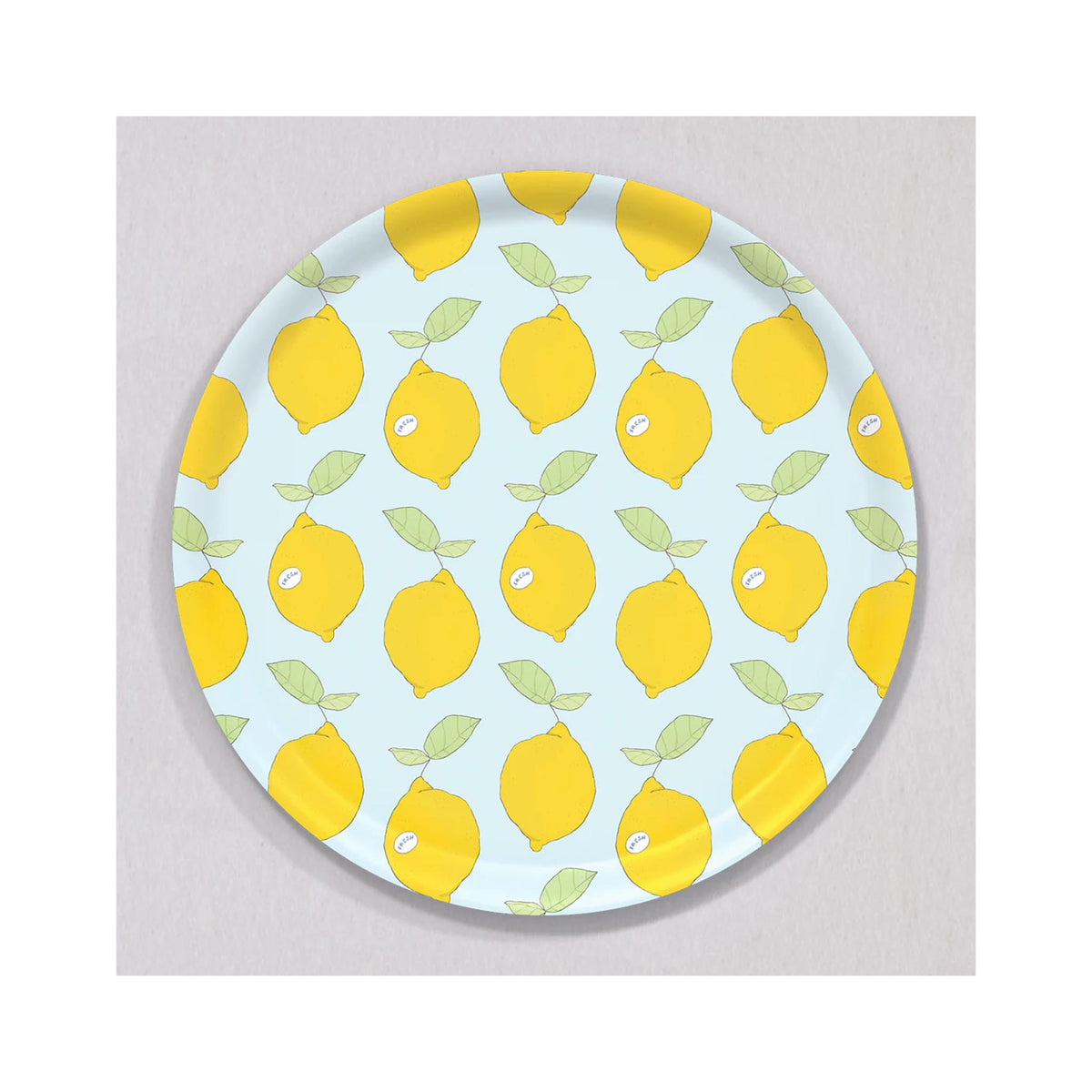 Finnish Birch Tray - Round - Lemons– Greentail Table