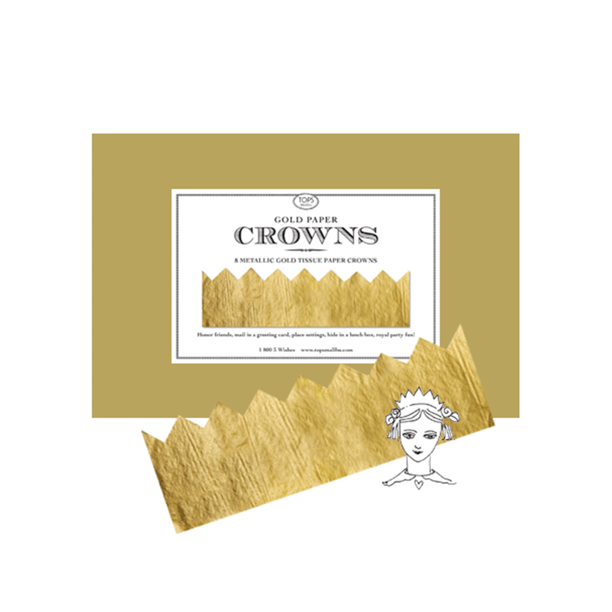 Gold Tissue Paper Crowns Set of 8– Greentail Table